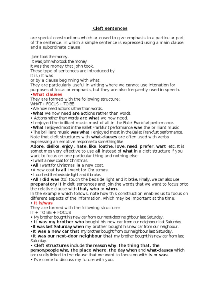 An In-Depth Explanation of Cleft Sentences and Their Uses for Emphasis ...