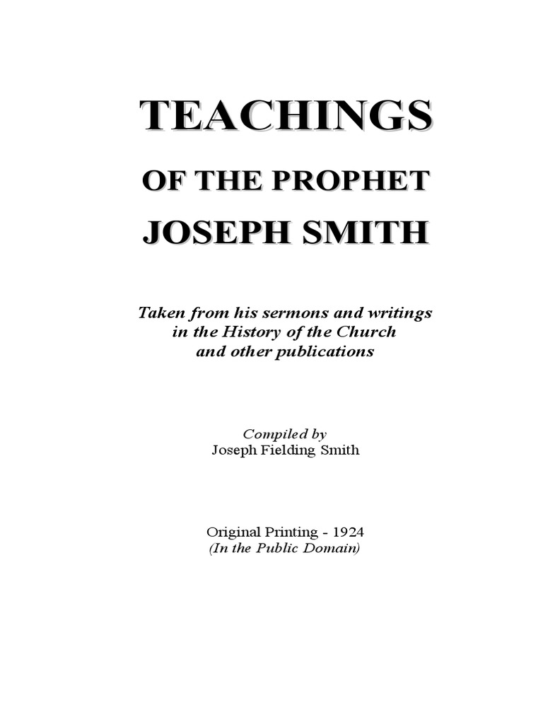 Teachings of Joseph Smith | PDF