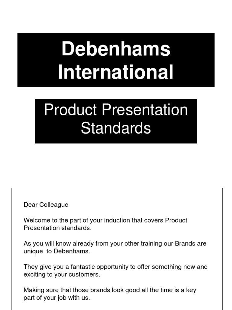 Merchandising Standards Part 1 | Brand | Fashion