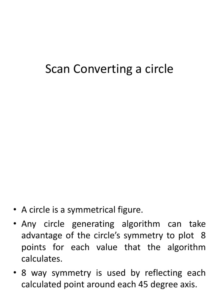 Scan Converting A Circle | PDF | Pi | Polynomial