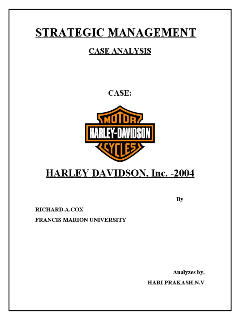 Harley-Davidson Strategic Analysis | PDF | Harley Davidson | Motorcycle