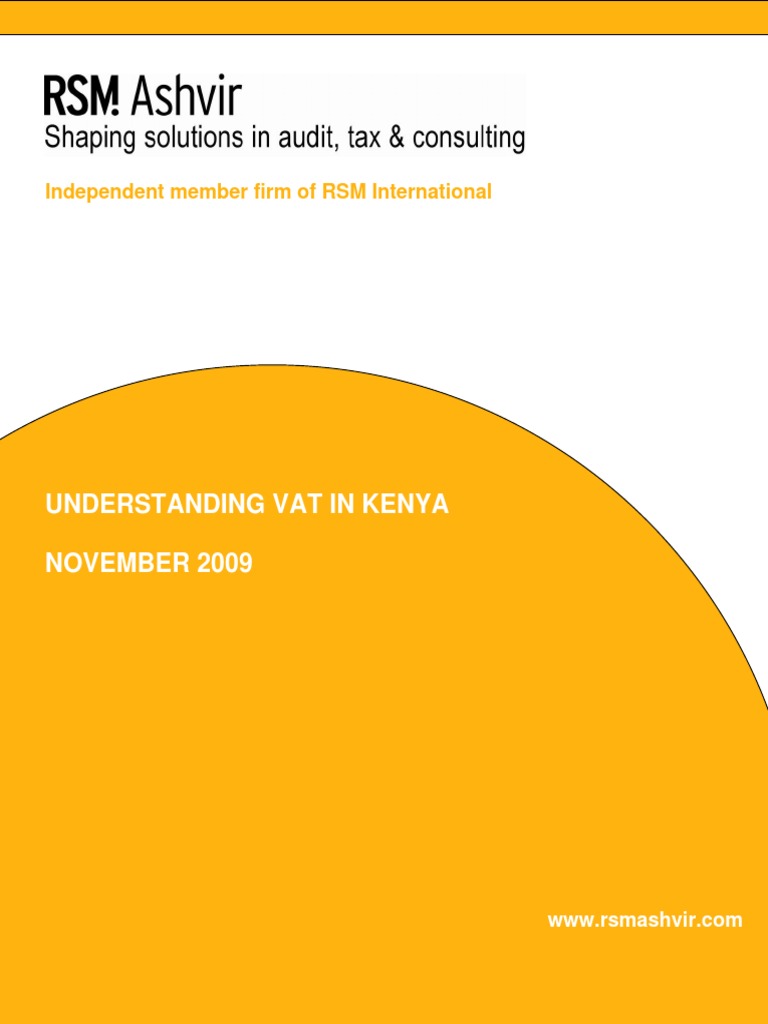 RSM Ashvir VAT Guide Kenya | PDF | Value Added Tax | Invoice