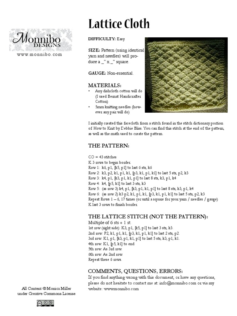 Lattice Cloth | PDF | Home & Garden