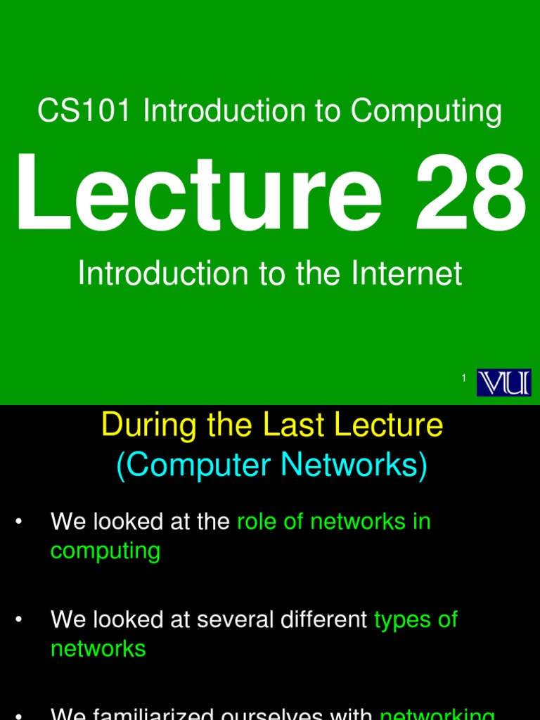 Cs101 Lec28 | PDF | Network Topology | Computer Network