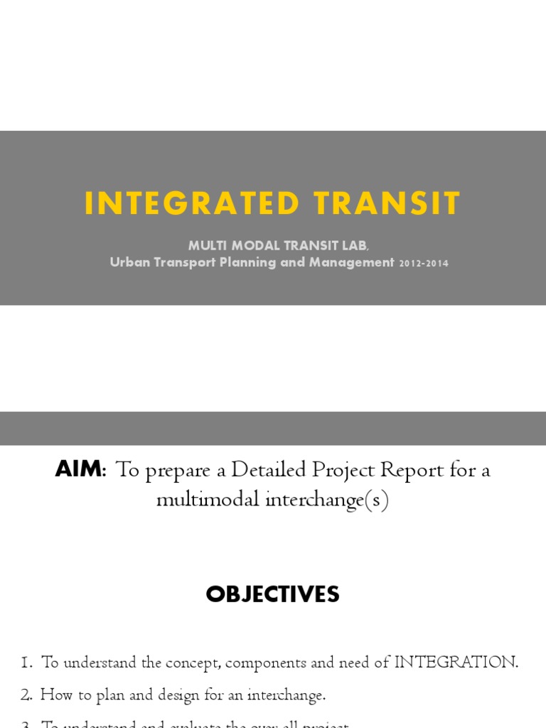 Integrated Transit Lab Pdf Public Transport Rail Transport