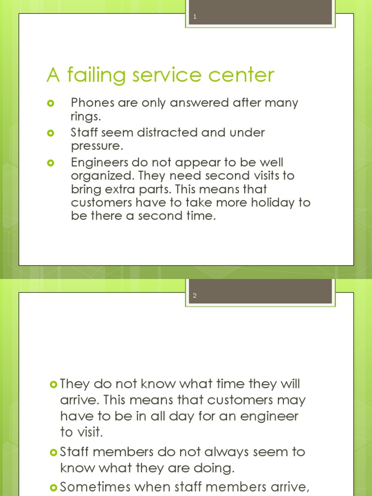 Failing Service Center | PDF | Cognition | Computing And Information ...