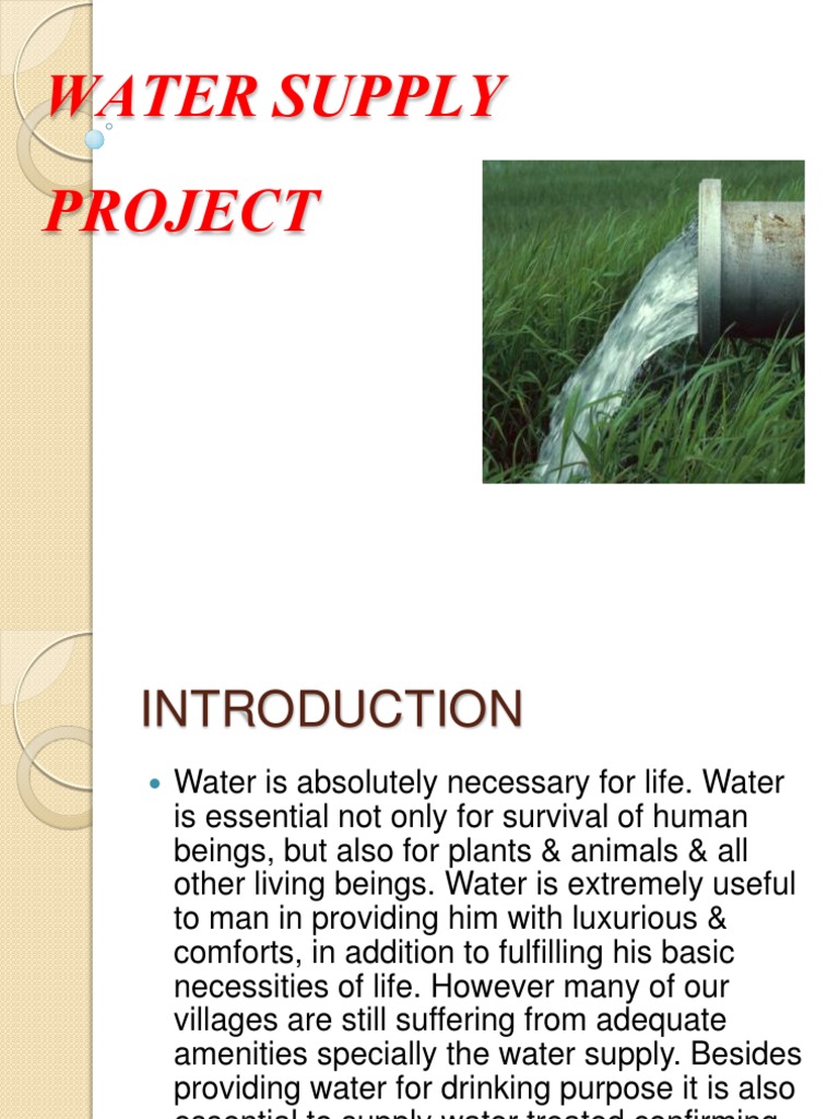 Water Supply Ppt | Filtration | Water Resources