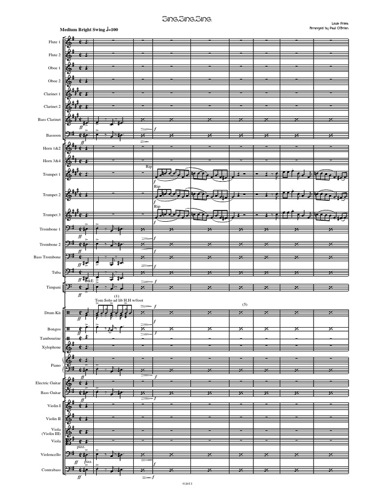 Sing Sing Sing Score PDF July 29 2011-11-10 Am 389k | PDF