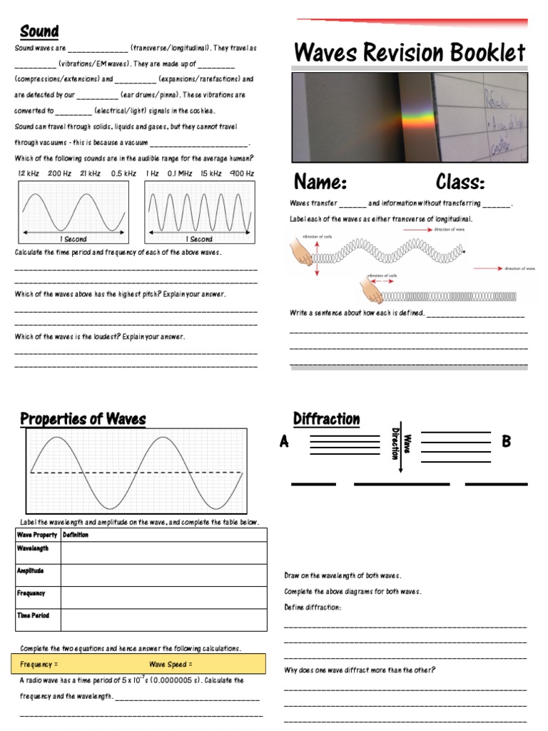 Waves Revision Booklet | PDF | Electromagnetic Spectrum ...