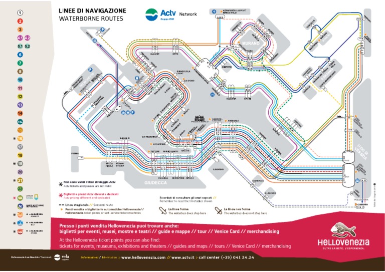 Public transport map of Venice