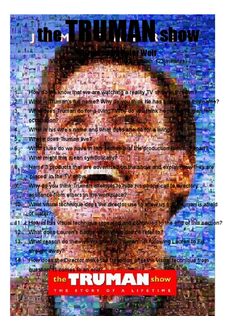 The Truman Show: Key Film Insights | PDF | Leisure