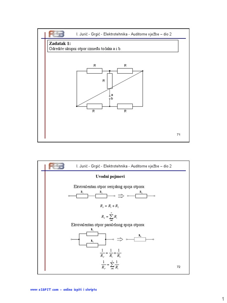 Elektrotehnika - Auditorne Vjezbe - 2 | PDF
