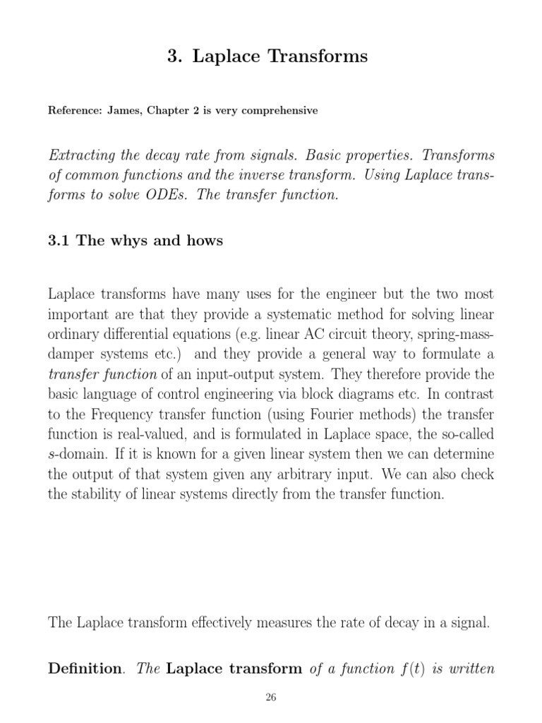 Laplace Transforms | PDF | Laplace Transform | Teaching Mathematics