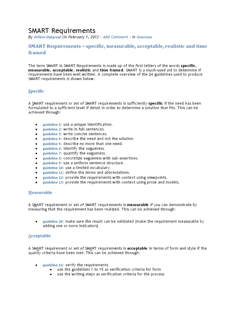 SMART Requirements | PDF | Verb | Adverb