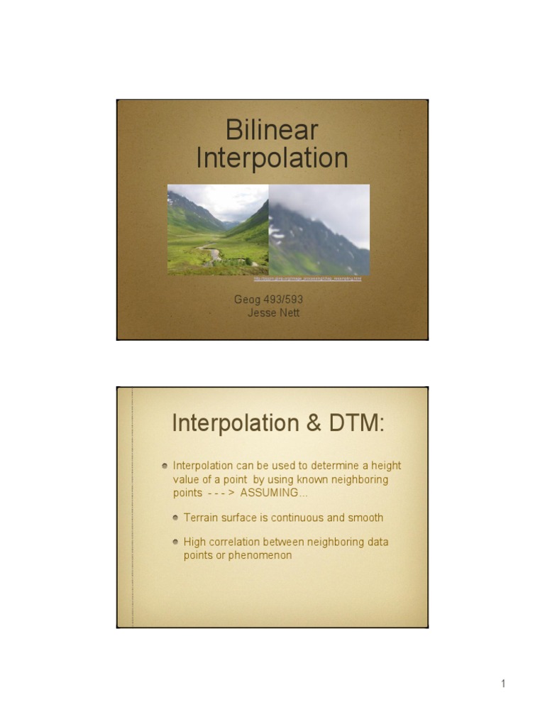 W6 Bilinear Interpolation | PDF | Interpolation | Image Processing