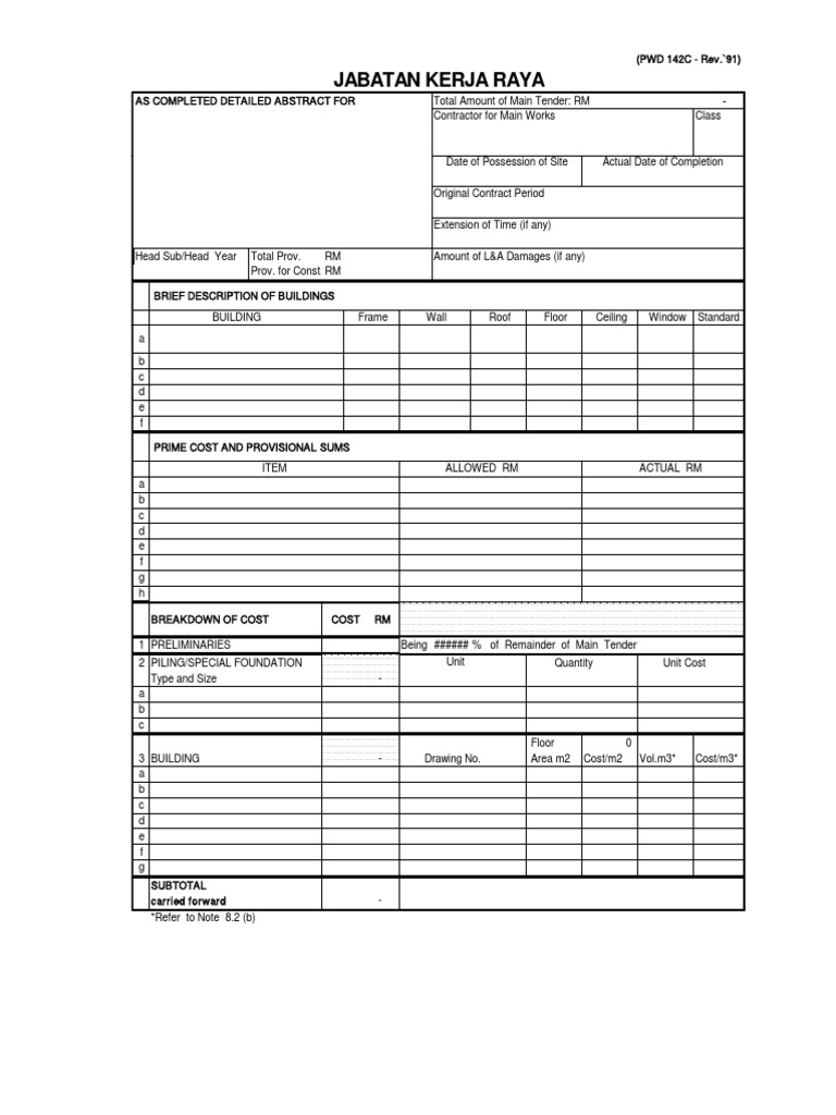 As Completed Detailed Abstract (ACDA) | PDF | Sanitary Sewer | Engineering