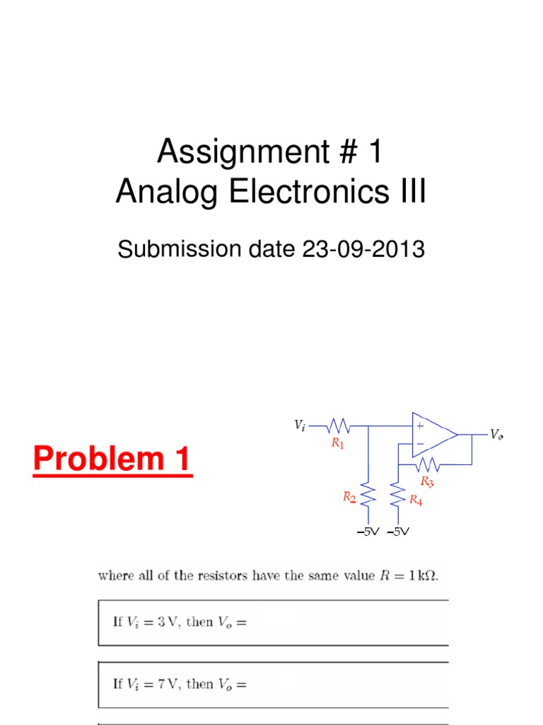 Assignment 1 Op Amp | PDF