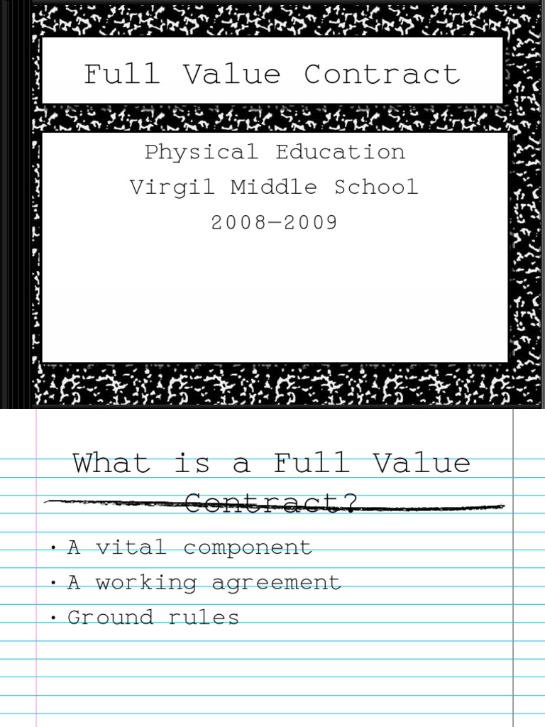 Full Value Contract | PDF