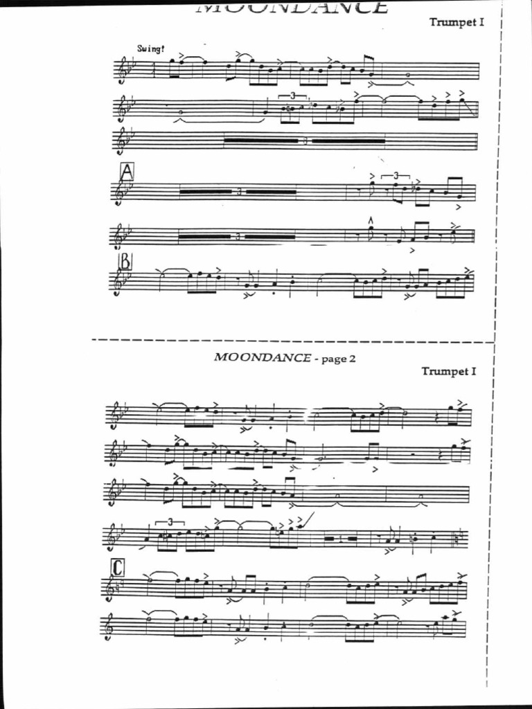 Moondance Trumpet Sheet Music | PDF