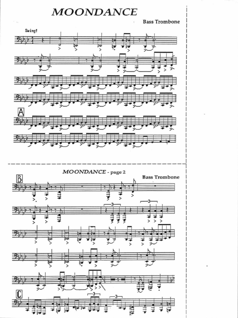 Moondance Bass Trombone | PDF