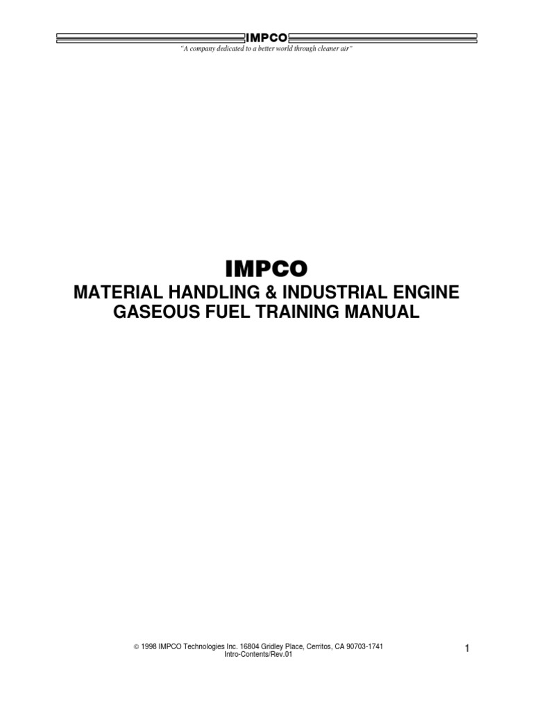 IMPCO Gaseous Fuel Systems Manual | PDF | Fuel Injection | Gasoline