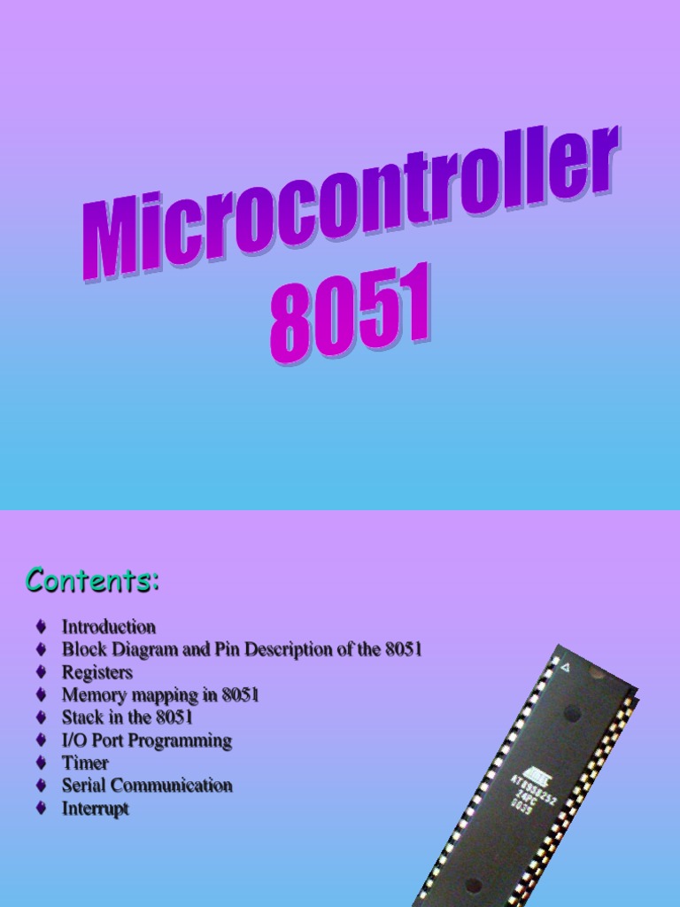 8051 Microcontroller Guide | PDF | Read Only Memory | Central Processing Unit