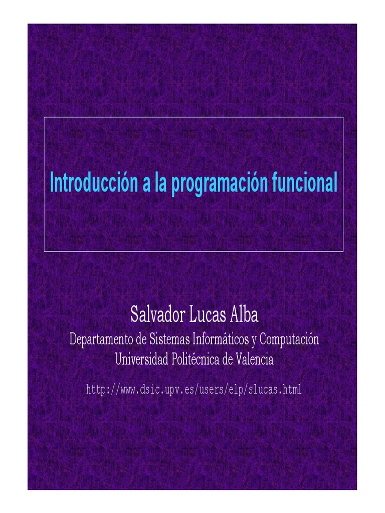 Introduccion A La Programacion Funcional | PDF | Programacion Funcional ...