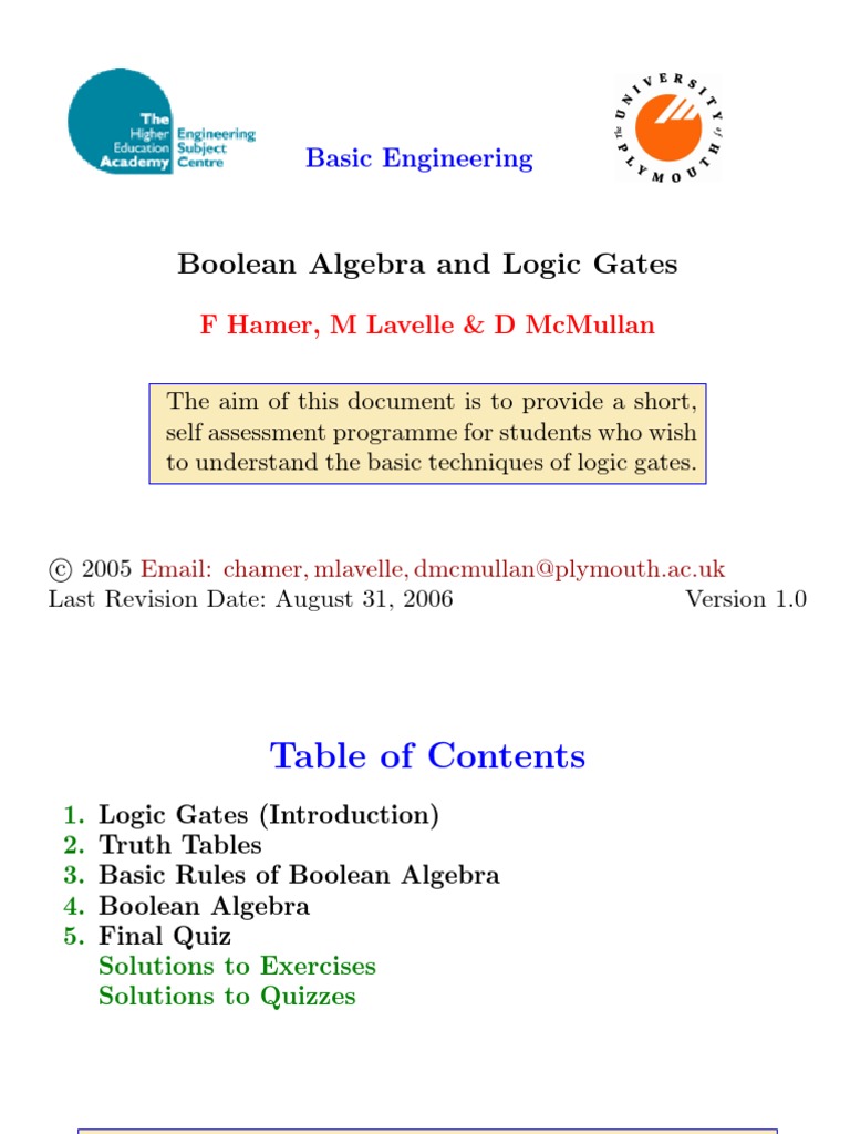 Boolean Algebra | PDF | Boolean Algebra | Teaching Mathematics