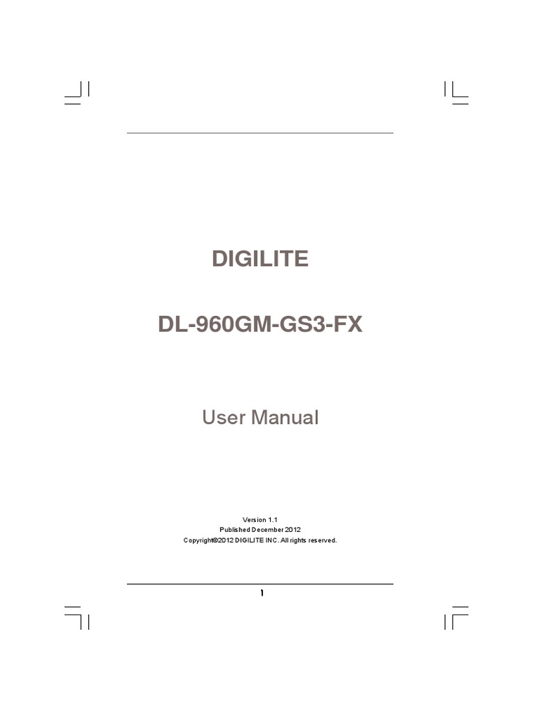 DL-960GM-GS3 FX | PDF | Bios | Hard Disk Drive