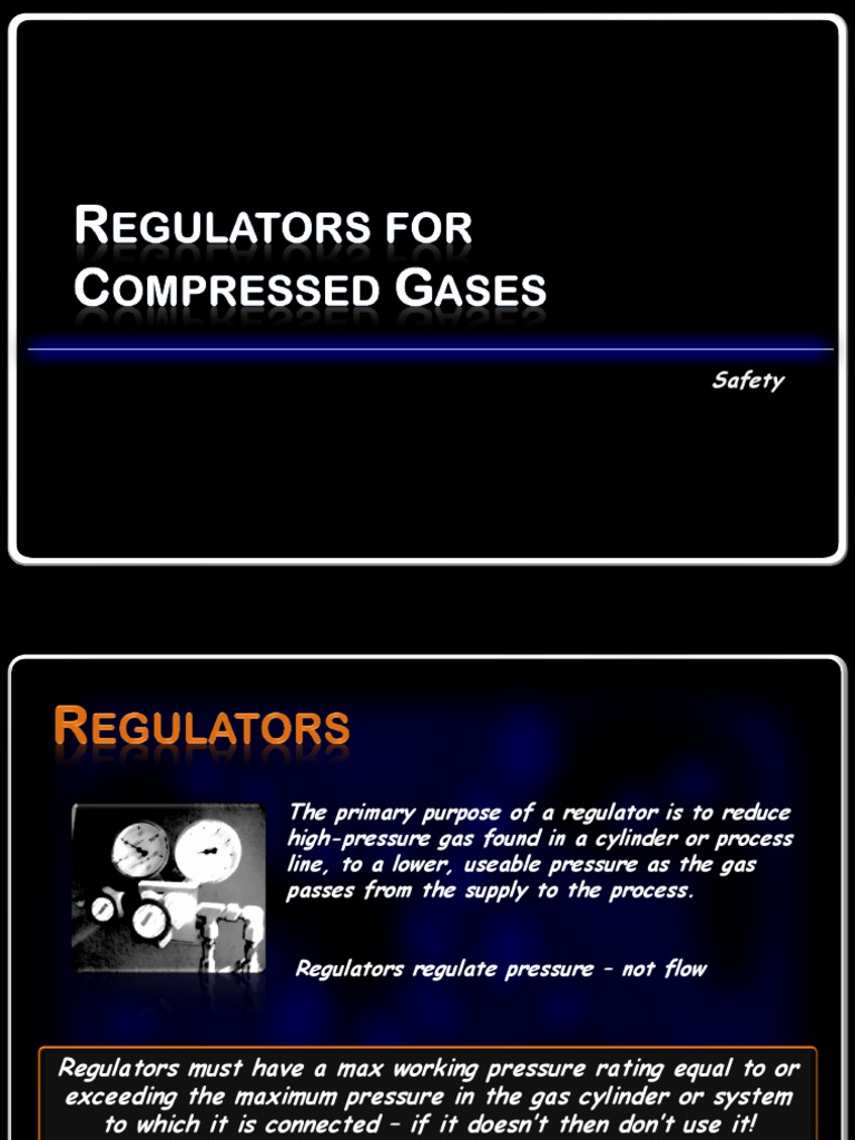 Compressed Gas Regulators v2 0 | PDF | Valve | Gas Technologies