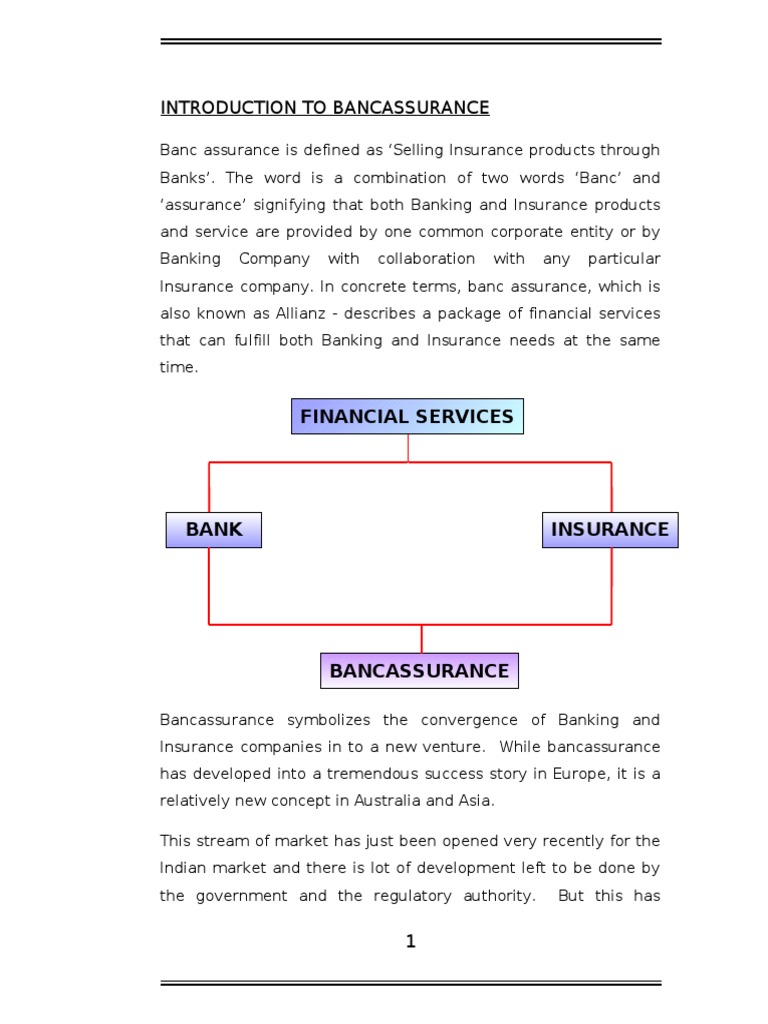 Bancassurance-Final | PDF | Banks | Insurance