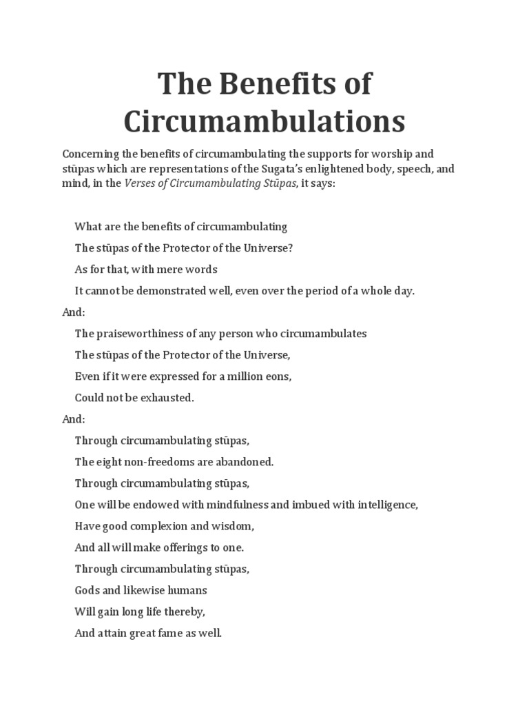 Benefits of Circumambulating Stūpas | PDF | Indian Religions | Buddhist ...
