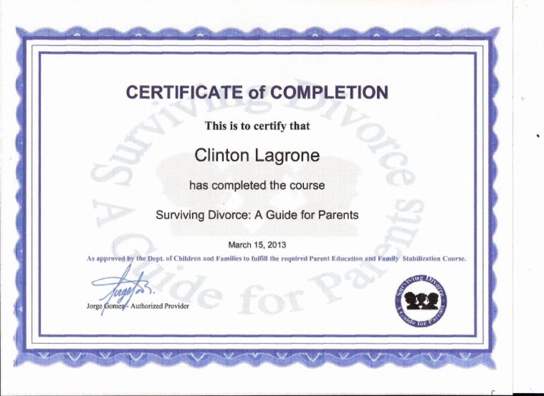 Parenting Class Certificate | PDF