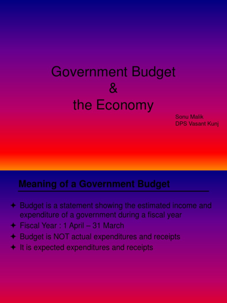 Budget & Economy | PDF | Government Budget Balance | Fiscal Policy