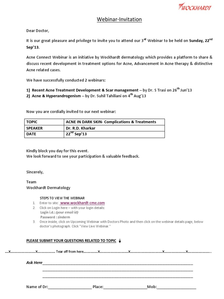 Webinar Invitation Letter | PDF