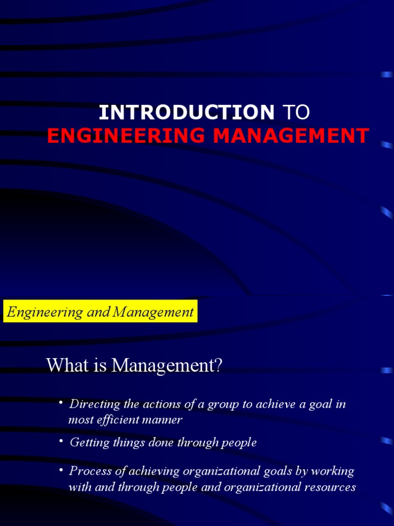 Engineering Management | PDF | Engineer | Engineering
