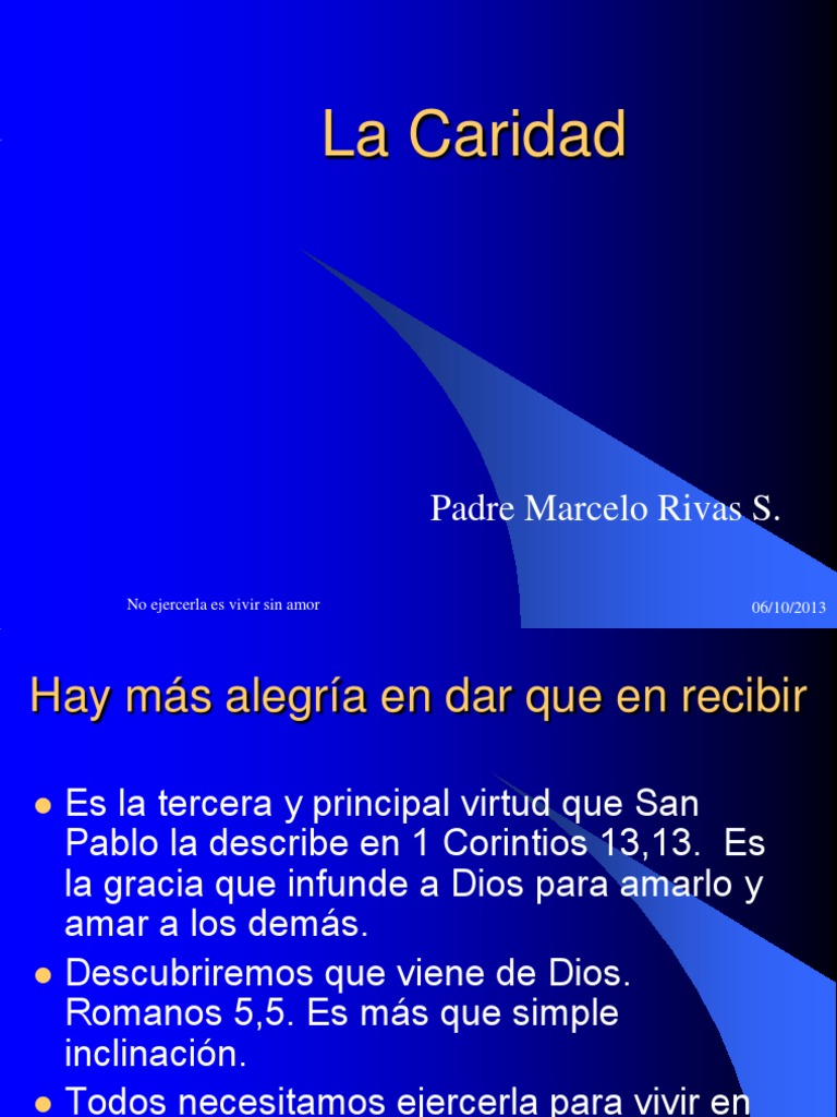 La Caridad | Amor | Dios