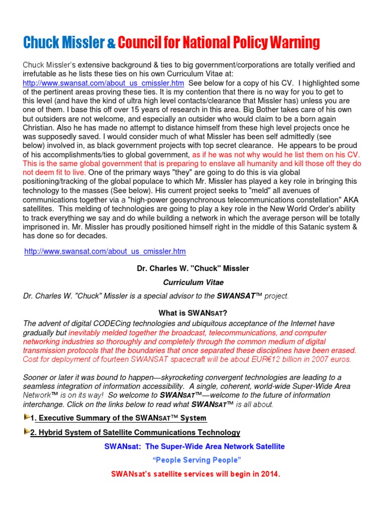 15chuck Missler CNP Warning | PDF | Religion And Belief