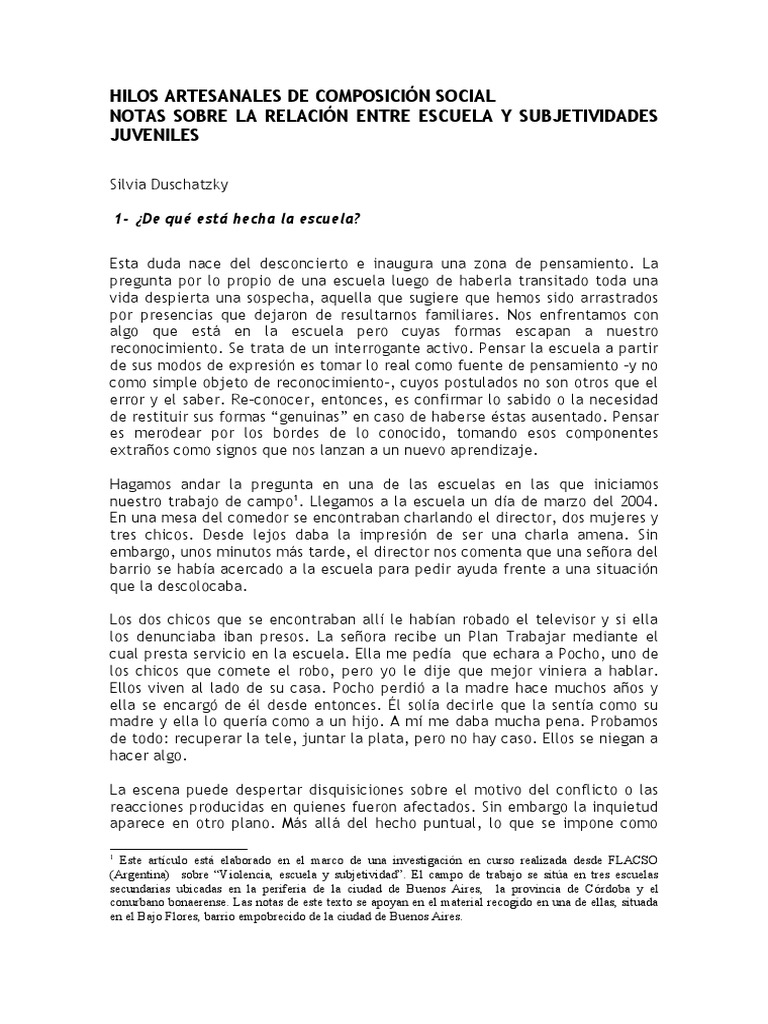 Hilos Artesanales de Composicion Social | PDF | Existencia | Filosofía