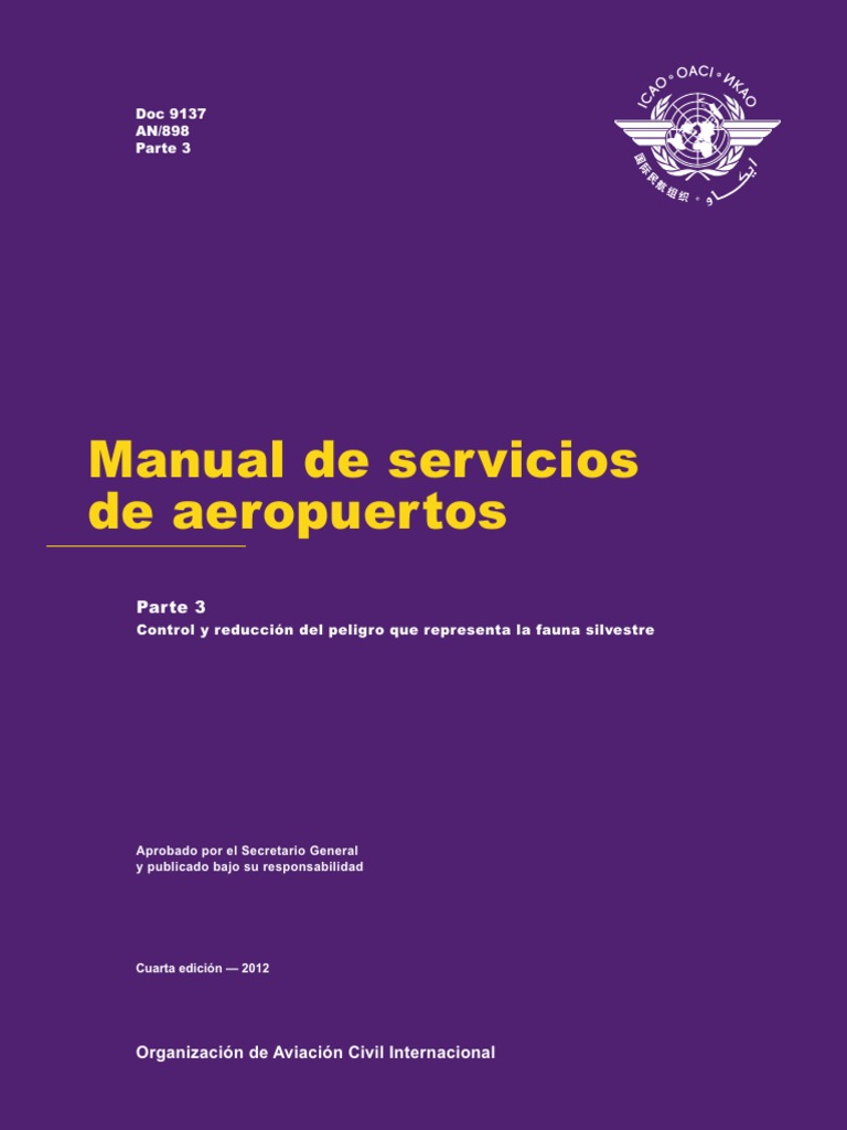 Icao Doc 9137 Parte Tercera Cuarta Edicion 2012 | PDF | Aeropuerto | Avión