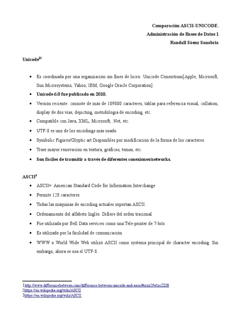 Ascii Versus Unicode | PDF