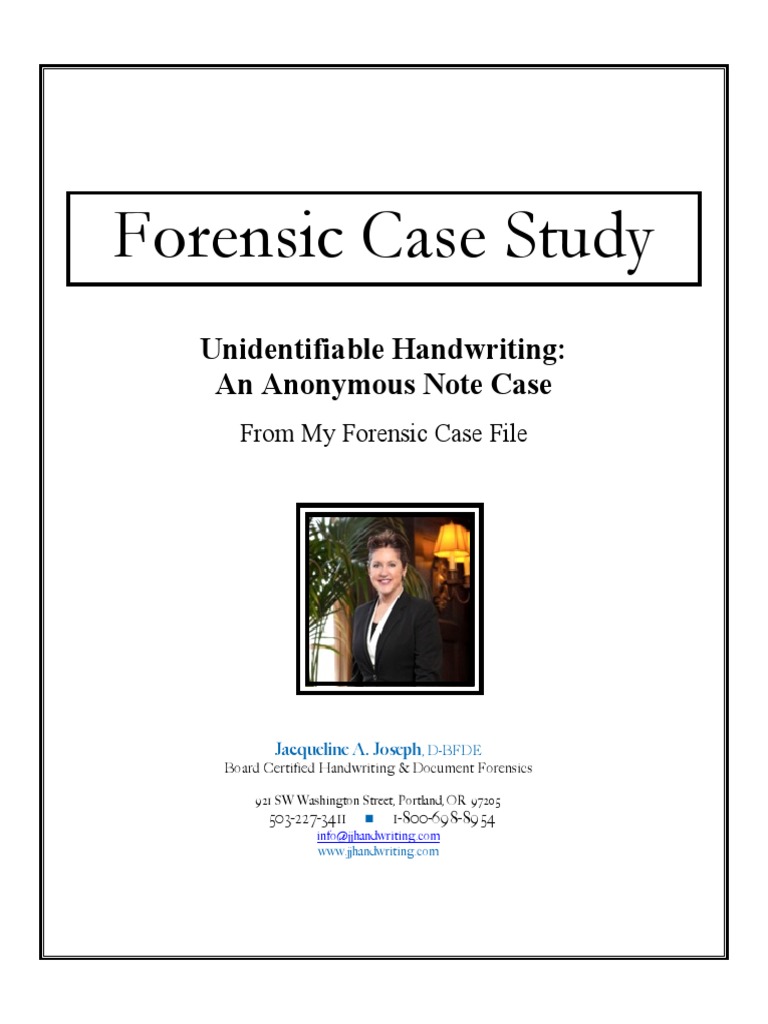 Unidentifiable Handwriting An Anonymous Note Case | PDF | Forensic ...