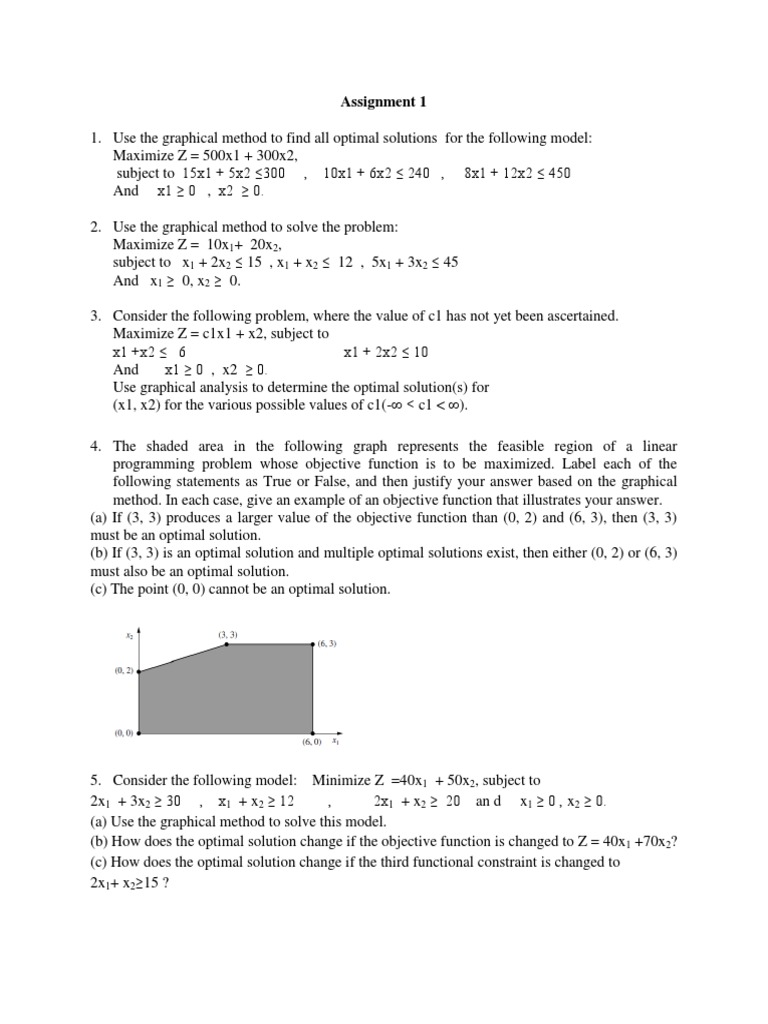 Assignment 1 | Download Free PDF | Loss Function | Linear Programming