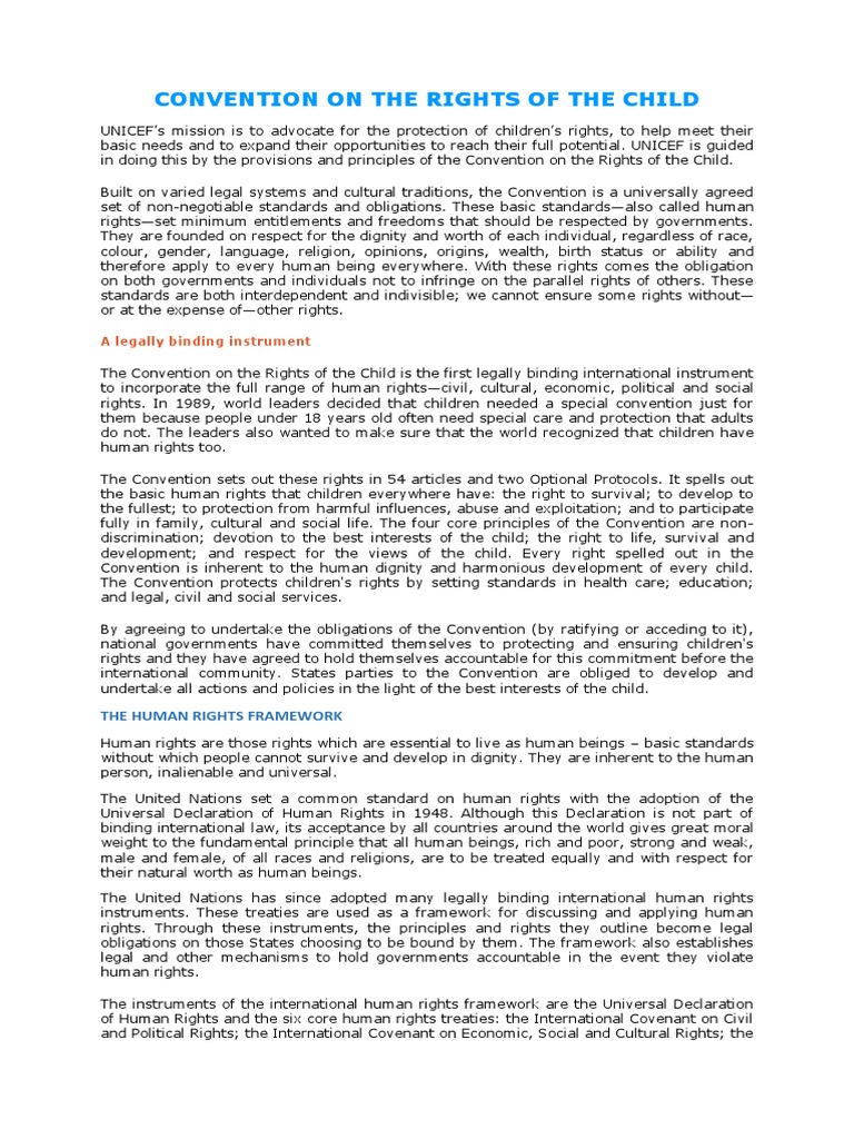 UNICEF-Human Rights | PDF | Children's Rights | Human Rights