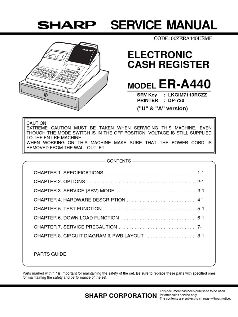Sharp ER-A440 PDF | PDF | Random Access Memory | Computer Keyboard