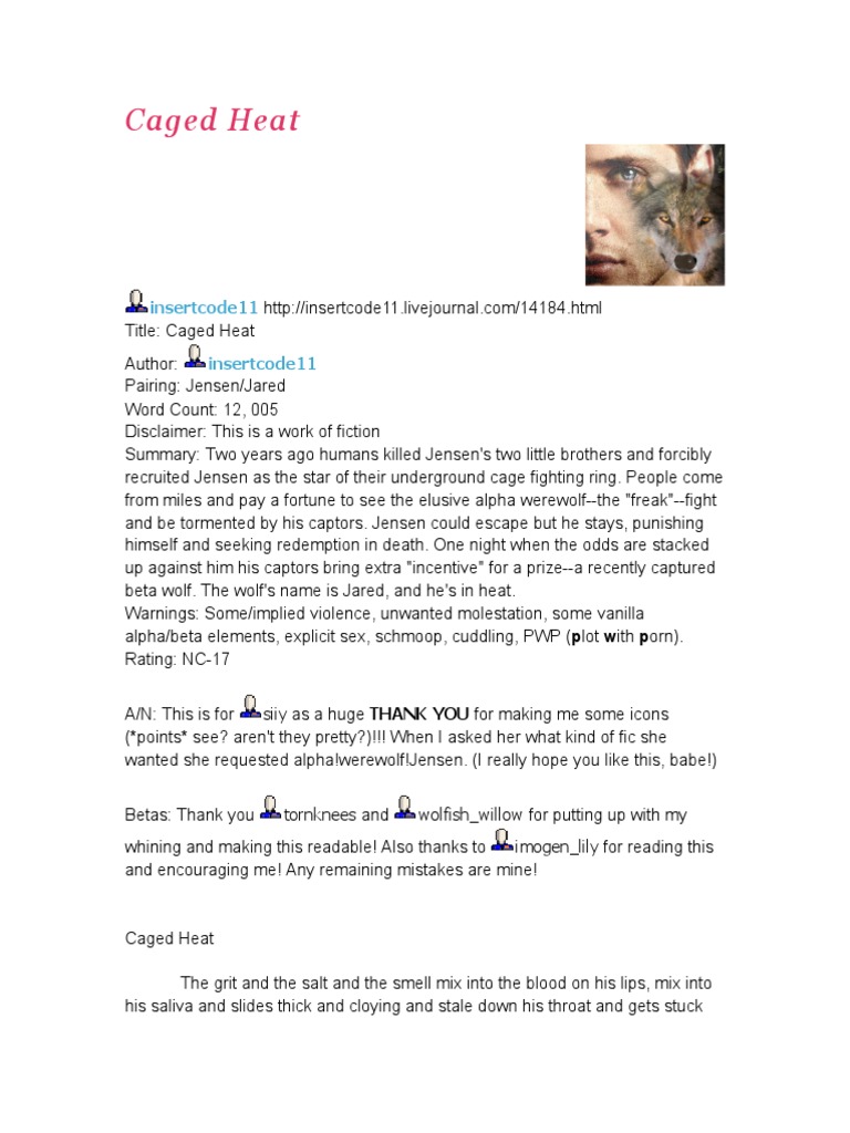 Caged Heat: Underground Werewolf Fighting Ring | PDF | Gray Wolf ...