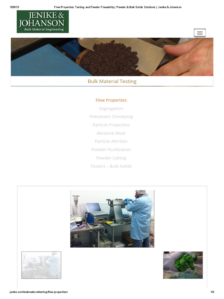 Flow Properties Testing and Powder Flowability - Powder & Bulk Solids ...