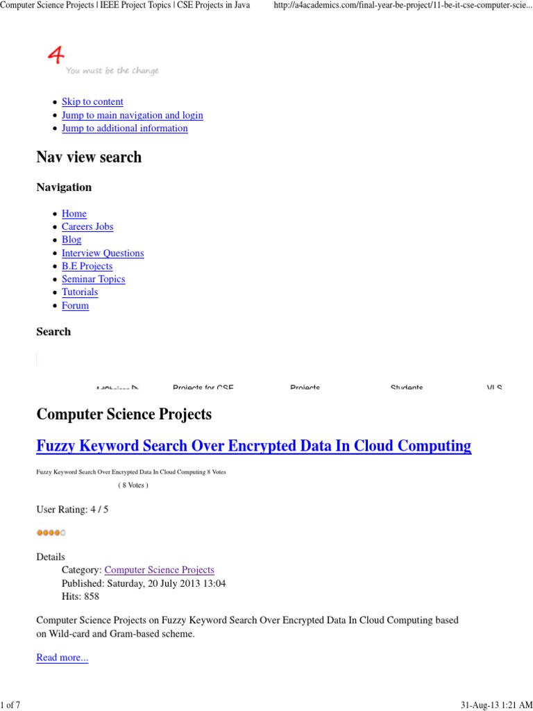 Computer Science Projects & Topics | PDF | Forward Error Correction ...