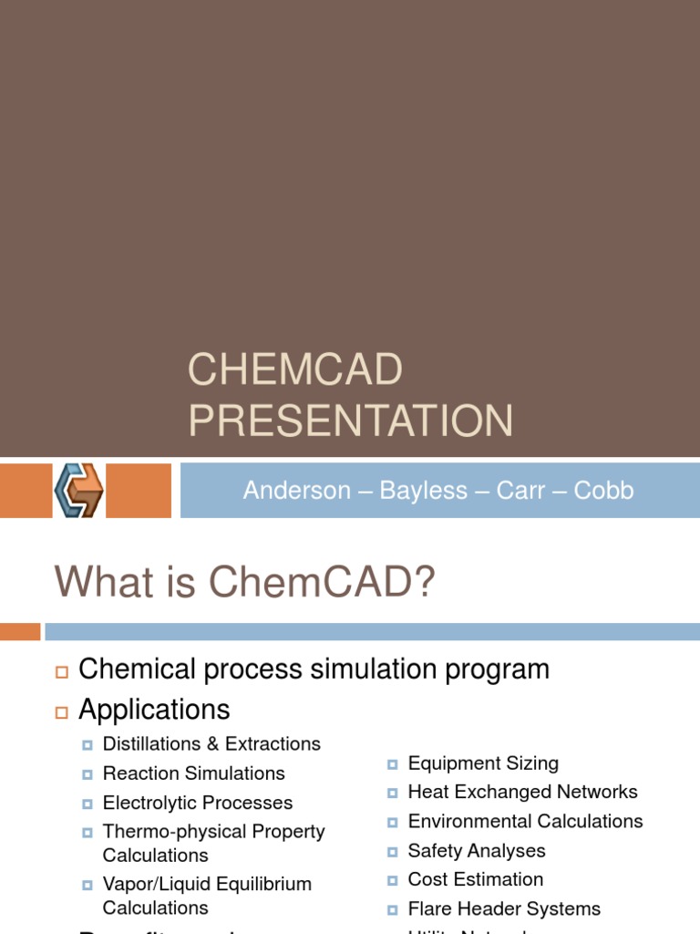 An Introduction to Chemical Process Simulation Using ChemCAD: A Guide to Simulating Distillation ...
