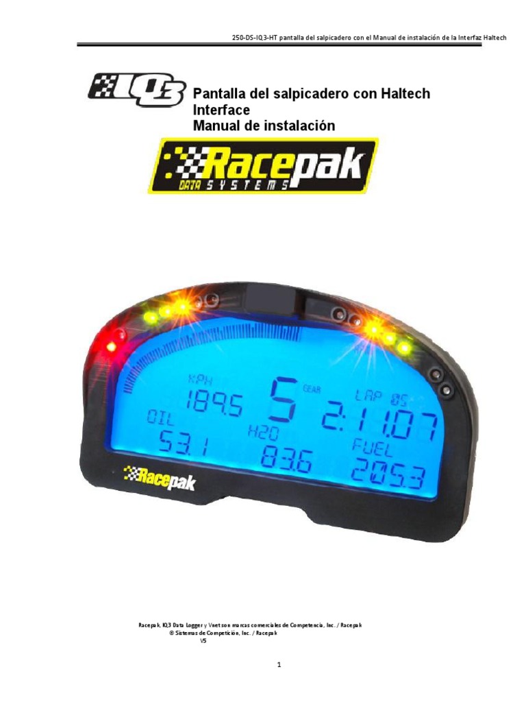 IQ3 Haltech DSP Manual V5.en - Es | PDF | Transmisión (Mecánica) | Engranaje